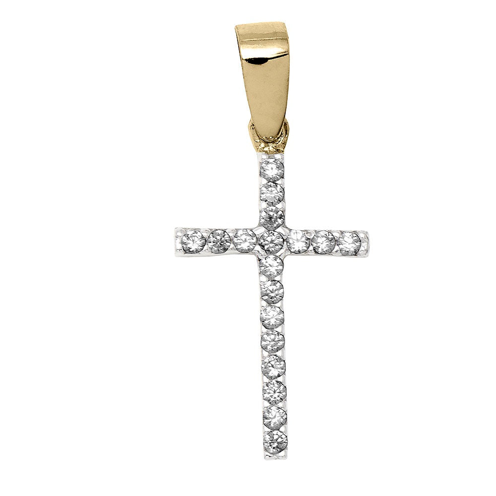Cubic zirconia cross pendant necklace store